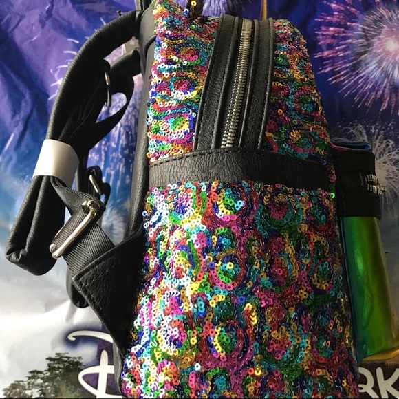 Loungefly | Bags | Disney Rainbow Sequin Loungefly Backpack | Poshmark